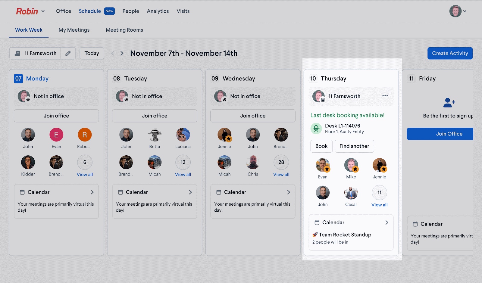 How to plan your week & see who's in the office – Robin Help Center