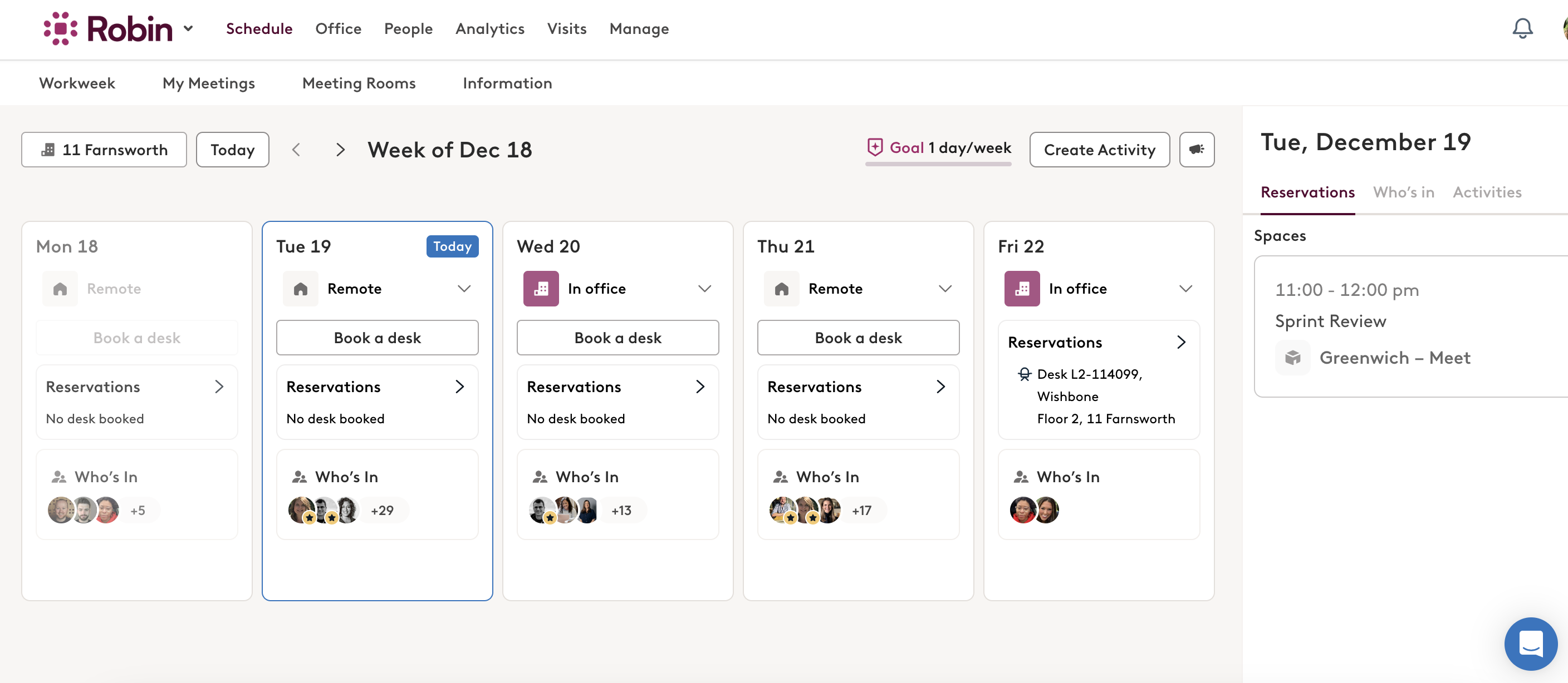 How to plan your week & see who's in the office – Robin Help Center