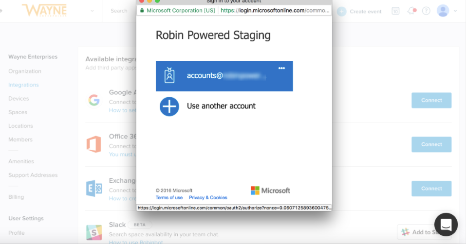Connect via app – Robin Help Center