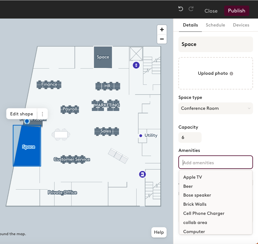 Step 4: Set up spaces – Robin Help Center