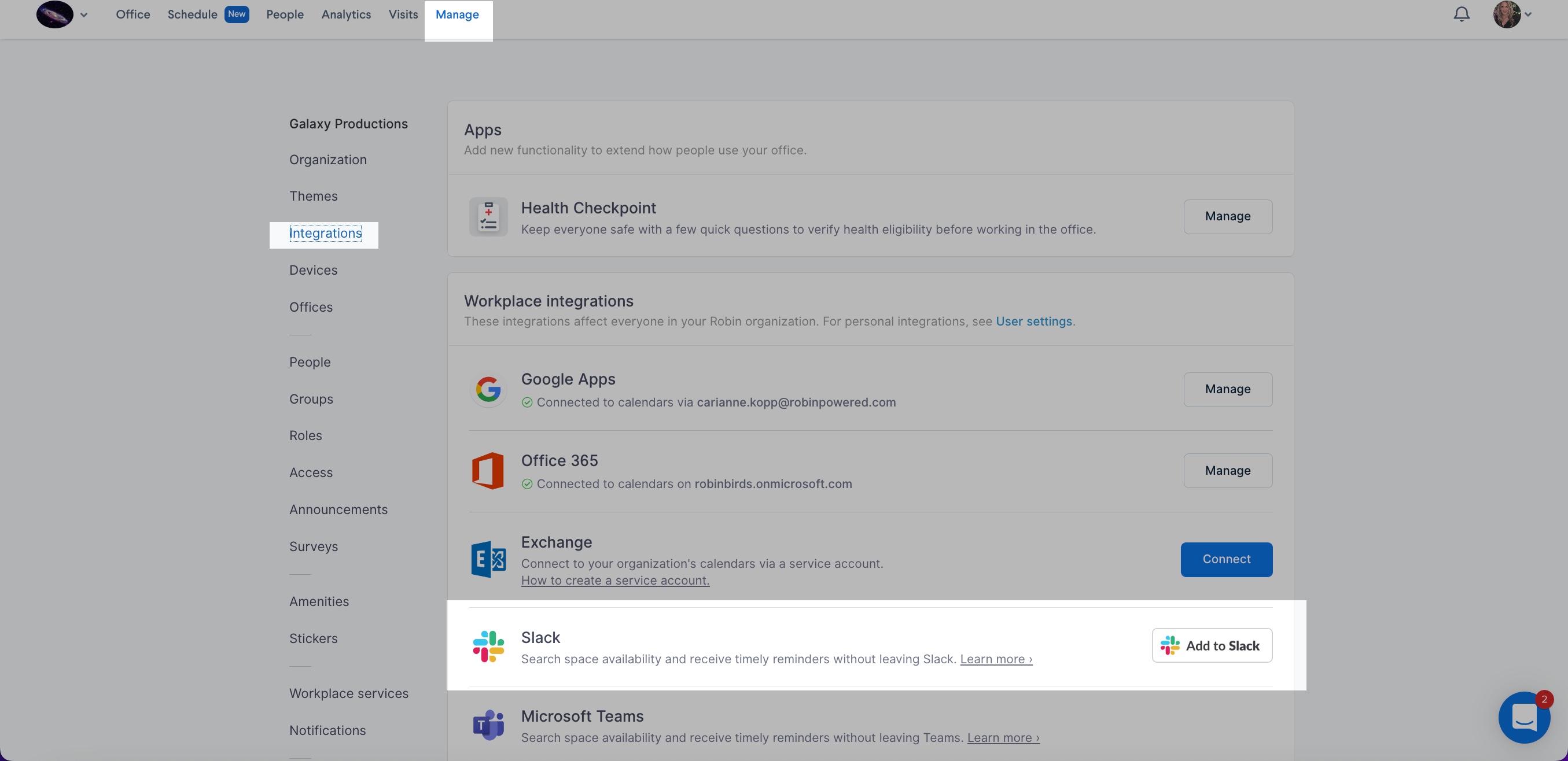 Slack – Robin Help Center